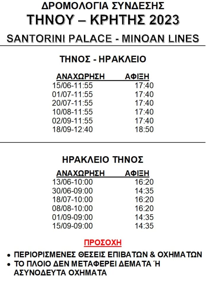 Σύνδεση της Τήνου με την Κρήτη