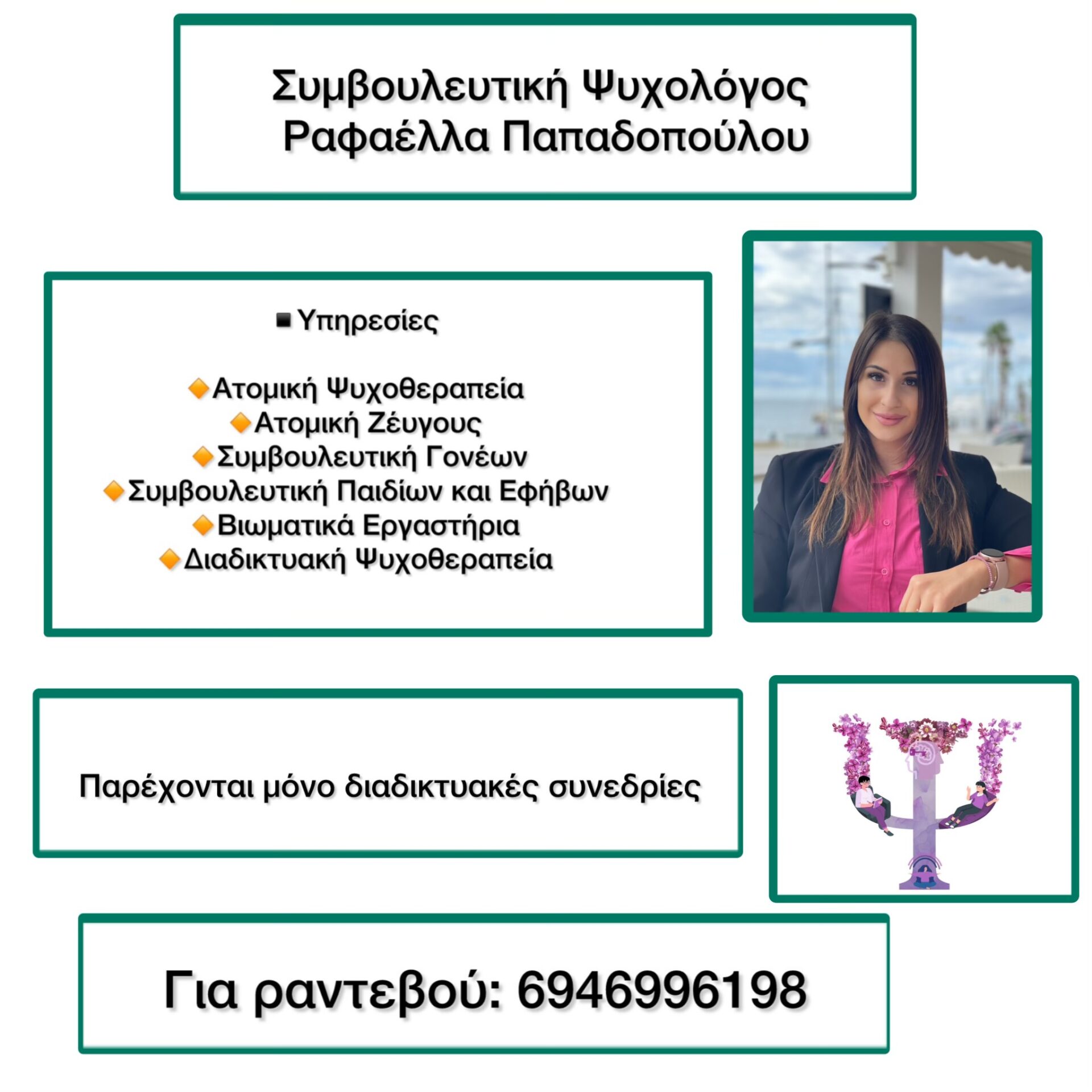 Ραφαέλλα Παπαδοπούλου - Συμβουλευτική Ψυχολόγος